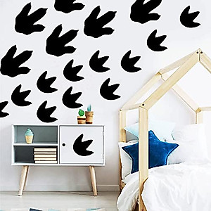 Dinosaur Footprints Stickers 45 pcs Dinosaur Tracks Decals Removable Peel and Stick Wall Stickers Baby Nursery Removable Wall Decor Decals 