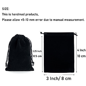 Tendwarm 20 Pcs 3x4 Inches Velvet Drawstring Bags Jewelry Pouches Candy Bags Christmas Wedding Favors