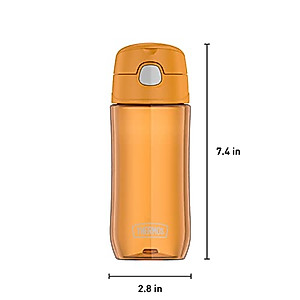 THERMOS FUNTAINER 16 Ounce Plastic Hydration Bottle with Spout, Tangerine