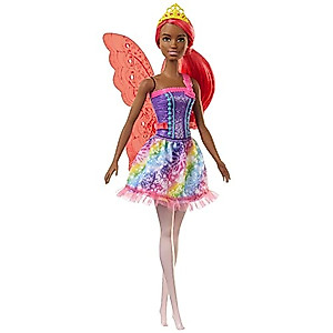 Barbie Dreamtopia Fairy Doll, 12-inch, with Pink Hair, Light Pink Legs & Wings, Gift for 3 to 7 Year Olds