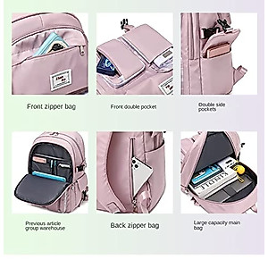 Laptop Backpacks 18 Inch School Bag College Backpack Anti Theft Travel Daypack Large Bookbags for Teens Girls Boys (Black)