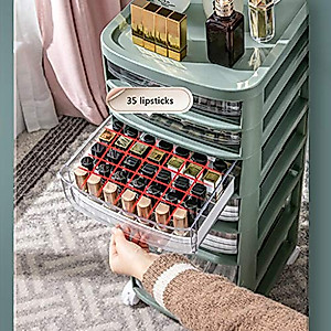 Cart Storage Organizer with Universal Wheels, Transparent Detachable Storage Rack on Wheels, 3 / 4 / 5 / 6 / 7 Drawers Plastic Storage Unit for Bedroom / Kitchen/Study / Living Room / Office