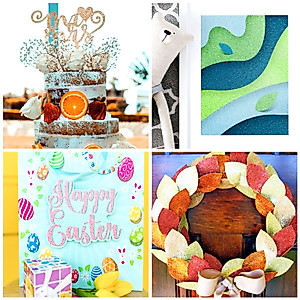 30 Sheets Glitter Cardstock Paper Sparkle Card Stock Thick Shinny Craft Paper 6 Colors for Cricut Card Making Paper Crafting (Greens)