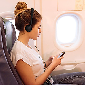 Maeline On-Ear Headphones with 3.5 mm Headphone Plug - 1 Pack - Black