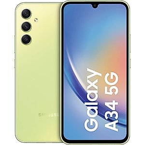 SAMSUNG Galaxy A34 5G + 4G LTE (128GB + 6GB) Unlocked Latin America 1 Year Warranty (T-Mobile/Mint/Tello USA Market) 6.6" 120Hz 48MP Triple + (25W Wall Dual Charger) (Awesome Lime (SM-A346M))