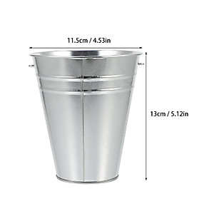 12 Pcs Stainless Steel Beer Bucket with Handle Wine Tasting Spittoons Wine Spittoons Wine Dump Buckets Champagne Bucket Spit Wine Barrels Cold Wine Barrels (Silver)