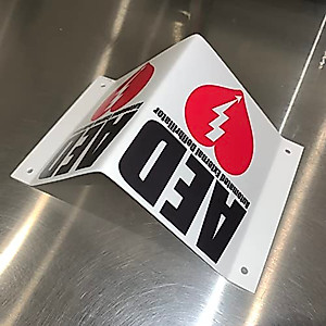 AED Sign 3D Projecting Location Inside AED Signs For Workplace or Wall