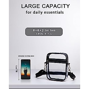 LXCCXM Clear Bag Stadium Approved - Clear Crossbody Bag for Women and Men Purse Bag for Concerts Sports Events