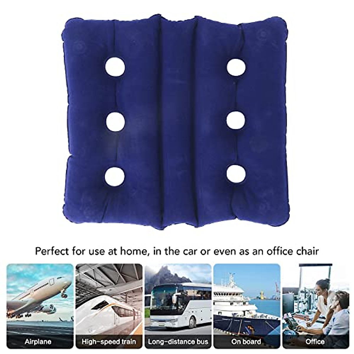 Wheelchair Cushions for Pressure Relief for Sores,Bedridden Air Inflatable Seat Cushion for Wheelchair,Anti Bedsore Seat Pad with 6 Ventilation Holes for Elderly Disabled Handicap