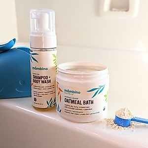 Organic Colloidal Oatmeal Bath Soak – 2-Pack Oatmeal Powder for Dry, Irritated, Itchy Skin Relief – Cruelty-Free, Vegan Handmade Bath Products for Adults Bath, Kids Bath, Baby Bath by Mambino Organics