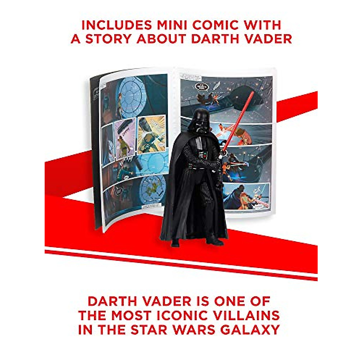 STAR WARS Galaxy of Adventures Darth Vader Action Figure 3.75" and Mini Comic