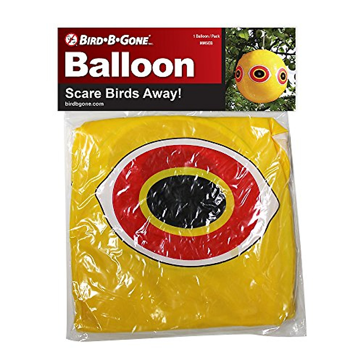 Bird B Gone MMSEB Balloon Bird Repellant, 20" D, Bright Yellow