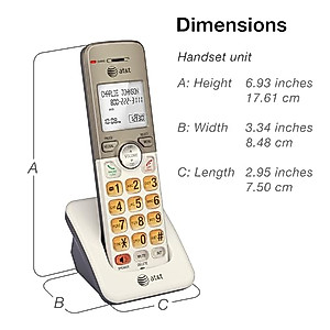 AT&T EL52213 2-Handset Cordless Phone with Answering System & Extra-large Backlit Keys
