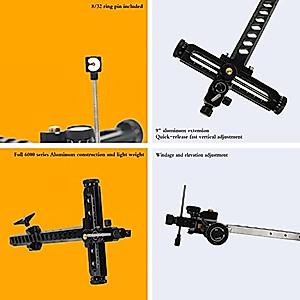Perogen Recurve Bow Sight Right Hand Adjustable 9Inch T Shape Archery Shooting Target Sight