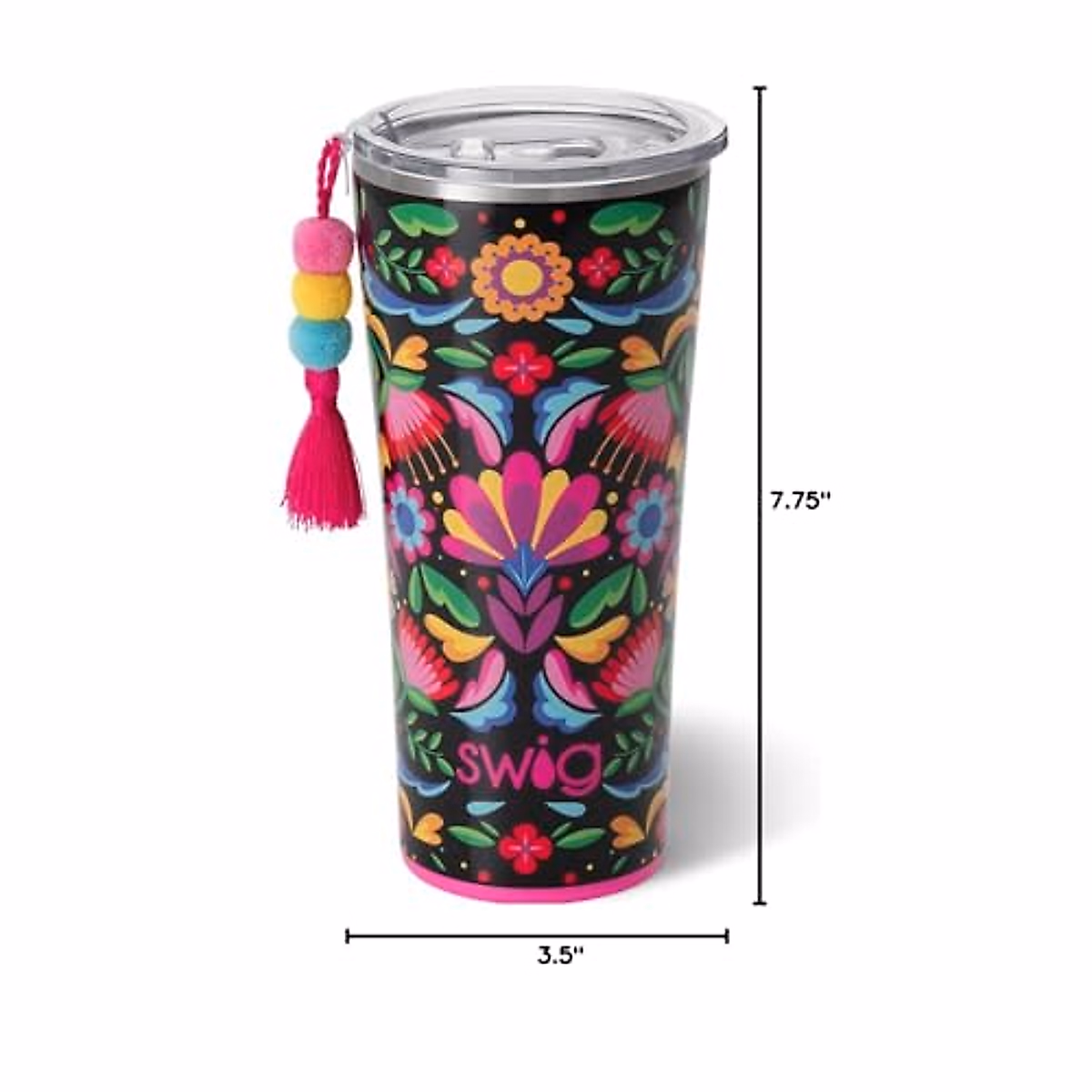 Swig Life 22oz Insulated Tumbler, Travel Coffee Tumbler with Lid, Cup Holder Friendly Travel Coffee Mug, Stainless Steel Thermos, 22 oz Tumbler, Reusable Insulated Coffee Mug with Lid (Caliente)