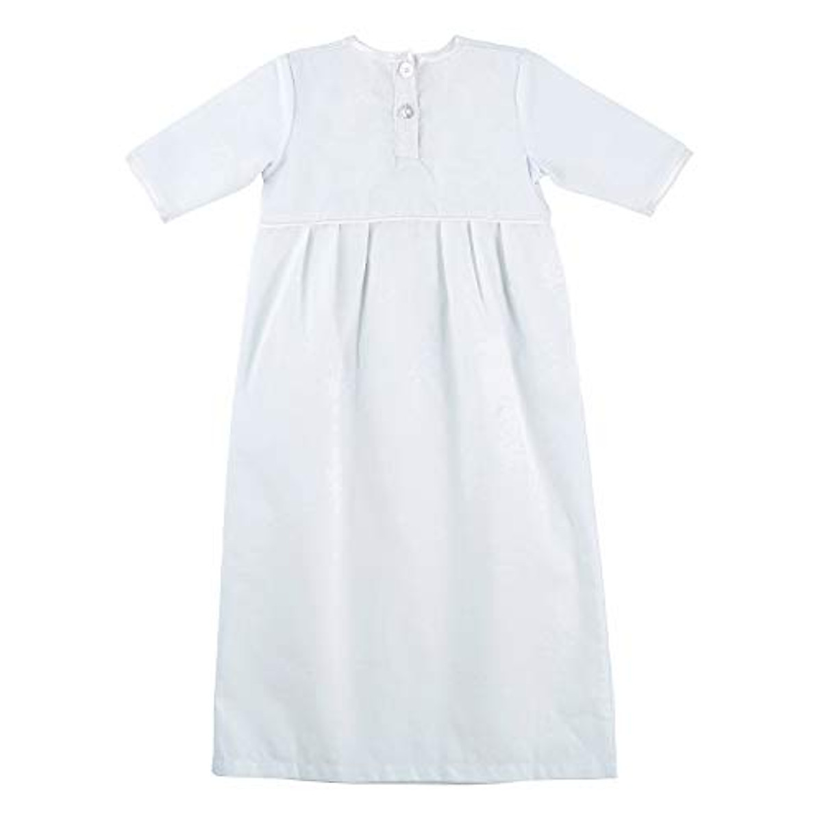 Stephan Baby Stephan Baby Keepsake Cotton Knit Baptism Gown in 2 Styles, Baby Boy, Fits 0-3 Months
