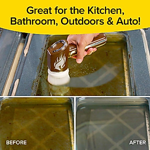 Horsepower Scrubber, Waterproof, Electric Power, Spins 350 RPM, 5 Brush Heads, AS-SEEN-ON-TV, Cleans Dirt & Grime, Tile, Grout, Bathrooms, Kitchen, Auto Rims, Outdoor Furniture & More, Rechargeable