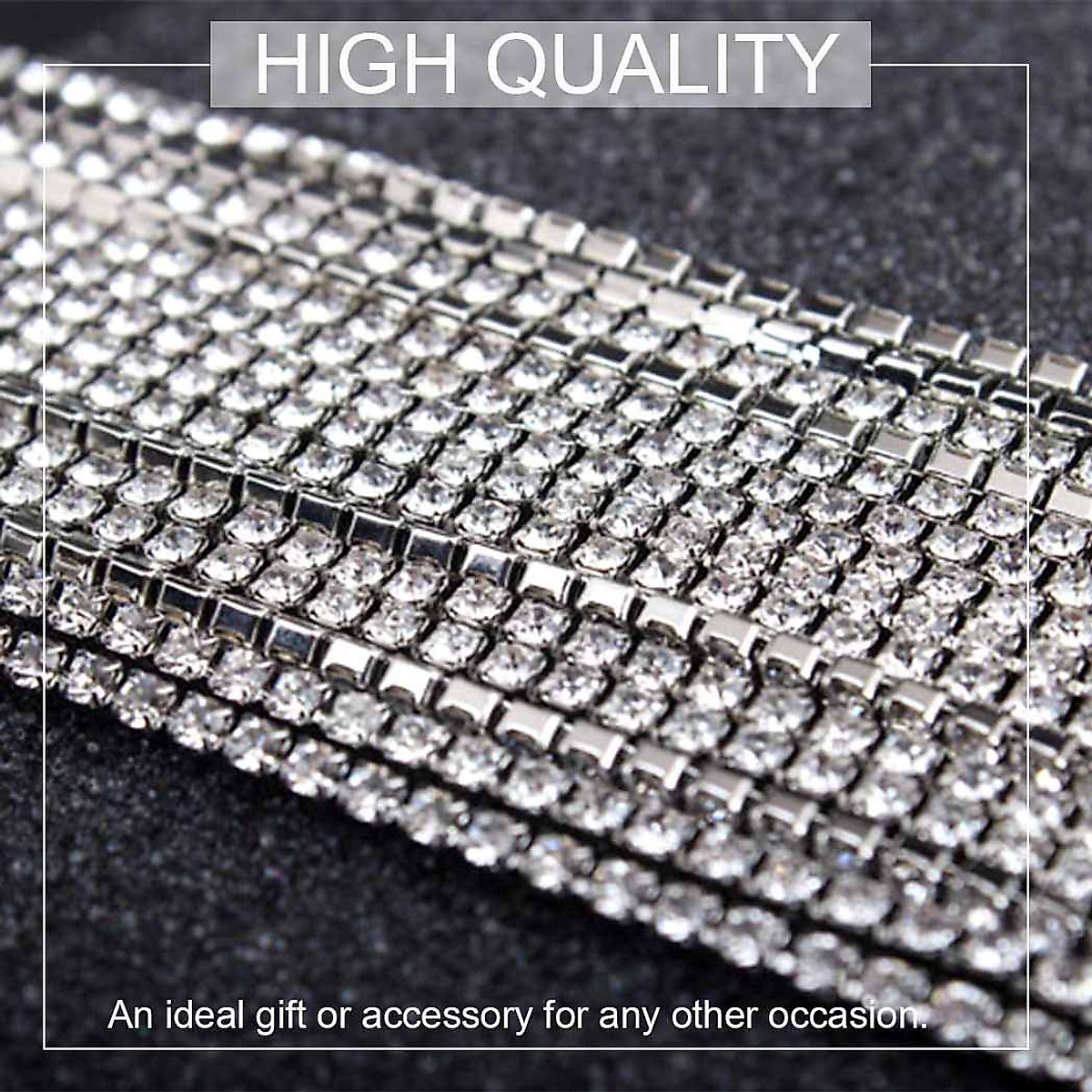 Aukmla Multi Layered Chain Crystal Rhinestone Choker Fully Diamond Statement Necklace Wedding Jewelry for Women