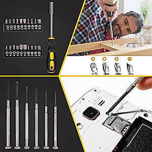 COMOWARE 130 Piece Tool Set, General Household Hand Tool Kit with Plastic Toolbox Storage Case