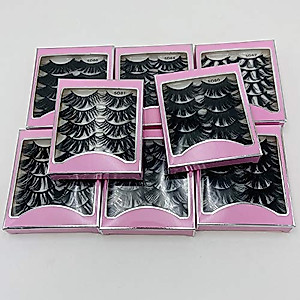 HBZGTLAD NEW 5Pair Fluffy Lashes 25mm 3d Mink Lashes Long Thick Natural False Eyelashes Lashes Vendors Makeup Mink Eyelashesa(5D86)