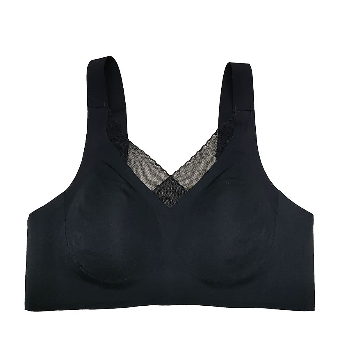 Sendyou SY17 Pockets Bra with Big Open for Mastectomy Prosthesis Inserts Breast Forms Bra Pads Artificial Boobs Black