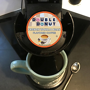 French Vanilla Coffee Medium Roast Flavored Coffee Pods for Keurig K Cups Makers from Double Donut, 80 Count (Pack of 1)