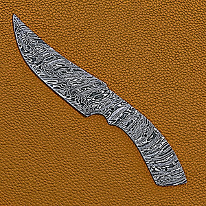 onlyhandmade Handmade Damascus Steel Hunting Knife Blank Blade Fire Storm Pattern 9.5 Inches, Knife Making Supplies (Damascus)