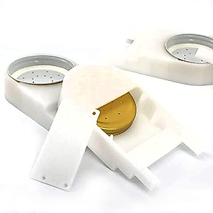 NIZEFEI 4PC Bee Hive Feeder White Beehive Entrance Feeder with Lid Bee Sugar Water Feeder of Beekeeping Supplies