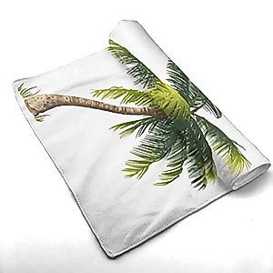 luxteen The Palm Tree Hand Towel Print Bath Bathroom Towel Highly Absorbent Soft Guest Fingertip Towels
