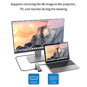 Port Expander USB C Hub 11 in 1 with HDMI, VGA, Ethernet, SD/TF Card Reader, 3 USB 3.0 Ports, USB 2.0 Ports, 3.5mm Audio, PD 86W USB Splitter