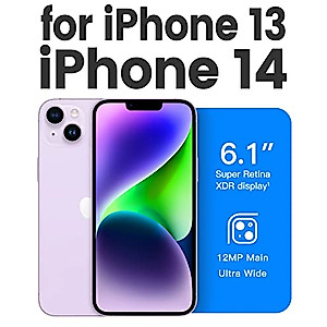 Mkeke for iPhone 14 Case & iPhone 13 Case Clear, [Anti Yellowing] Phone Case for iPhone 13 & 14 with Protective Bumper for Apple iPhone 14/iPhone 13 6.1''[Military Grade Protection]