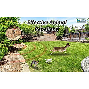 GARDEN SECRETS (2023 Version) Compact Solar Ultrasonic Animal Repellent. Skunk Raccoon Deer Coyote Cat Rat Mice etc Deterrent. Keep Pests Away from Your Property Within 2-4 Weeks. (Brown, 1 Unit)