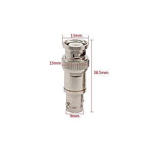 MOTOKU 2X Copper Adapter 50Ohm 38.5mm Insert Type BNC Feed Through Terminator