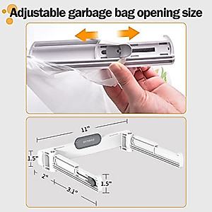 nediea Cabinet Trash Bag Holder, Collapsible ABS Garbage Bag Rack for T-Shirt Bags, Hanging Shopping Bag Holder for Kitchen Cupboard, Under Sink, Bathroom, Bedroom, Toilet, RV (White)