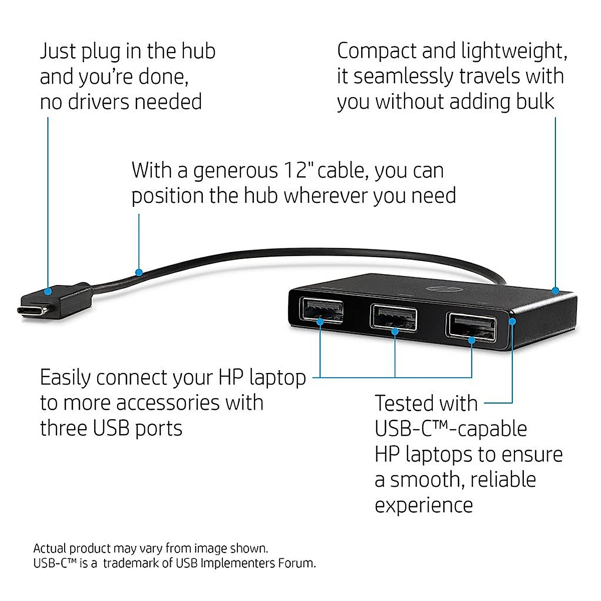 Hp USB-C to USB-A Hub