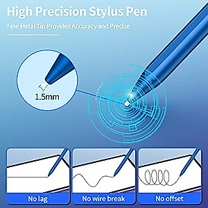 Stylus Pens for Touch Screen, Rechargeable ipad Pencil with Scratch-Resistant Function, Universal Stylus Pen for Apple iPad/iPhone/Phone/Tablet/Chromebook All Touch Screen Devices