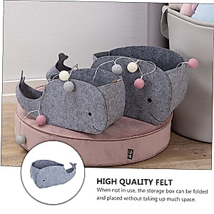SAFIGLE 3 pcs Up Toys Home Nursery Organizing Shelf Toysnursery Cube Storage Adorable Drawer Flet Organizer Shape Design Foldable Basket Room Children Whale Toy Sundries Office Baskets