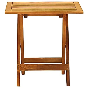 vidaXL Solid Wood Outdoor Coffee Side Table Folding Square Patio Deck Garden