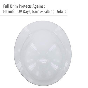 Fibre-Metal by Honeywell E1RW Supereight Thermoplastic Full Brim Hard Hat with 8 Pt. Ratchet Suspension, White