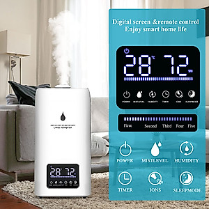 JIAWANSHUN Commercial Humidifier Industrial Humidifier 85 Pints Per Day 24L Water Tank 1600-2100sq.ft for Green House Grow Room Office Home (110V, Upgraded Version)