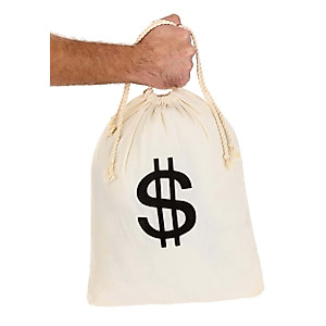Fun Costumes Bank Robber Money Bag Accessory Prop | Accessories Standard Beige