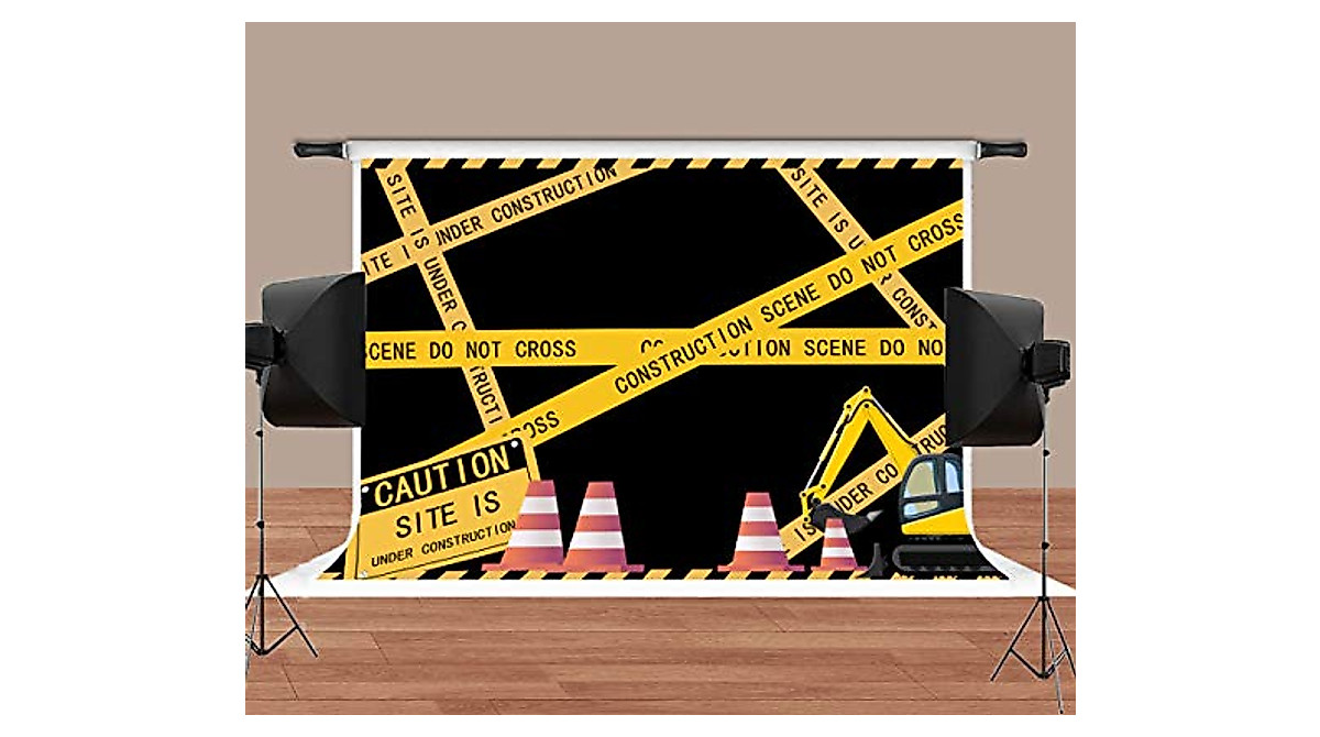 Construction Party Backdrop | Boys Birthday Photo Background