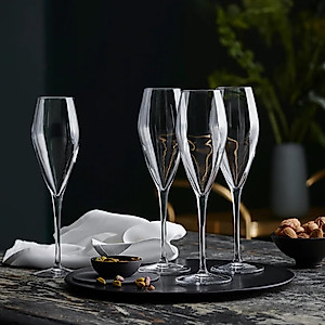Luigi Bormioli - 08748/07 Luigi Bormioli Atelier 9.25 oz Champagne Glasses, Set of 6, Clear