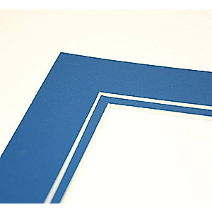 topseller100, Pack of 10 BLUE 11x14 Picture Mats Matting with White Core Bevel Cut for 8x10 Pictures
