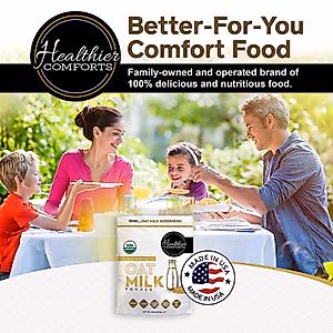 Oat Milk Powder 21oz - Natural and Plant Based Milk with a Clean Formula - Gluten-Free, Vegan, USDA Organic Certified, Non-GMO, Dairy Free, and Lactose Free Milk Powder with No Refrigeration Required