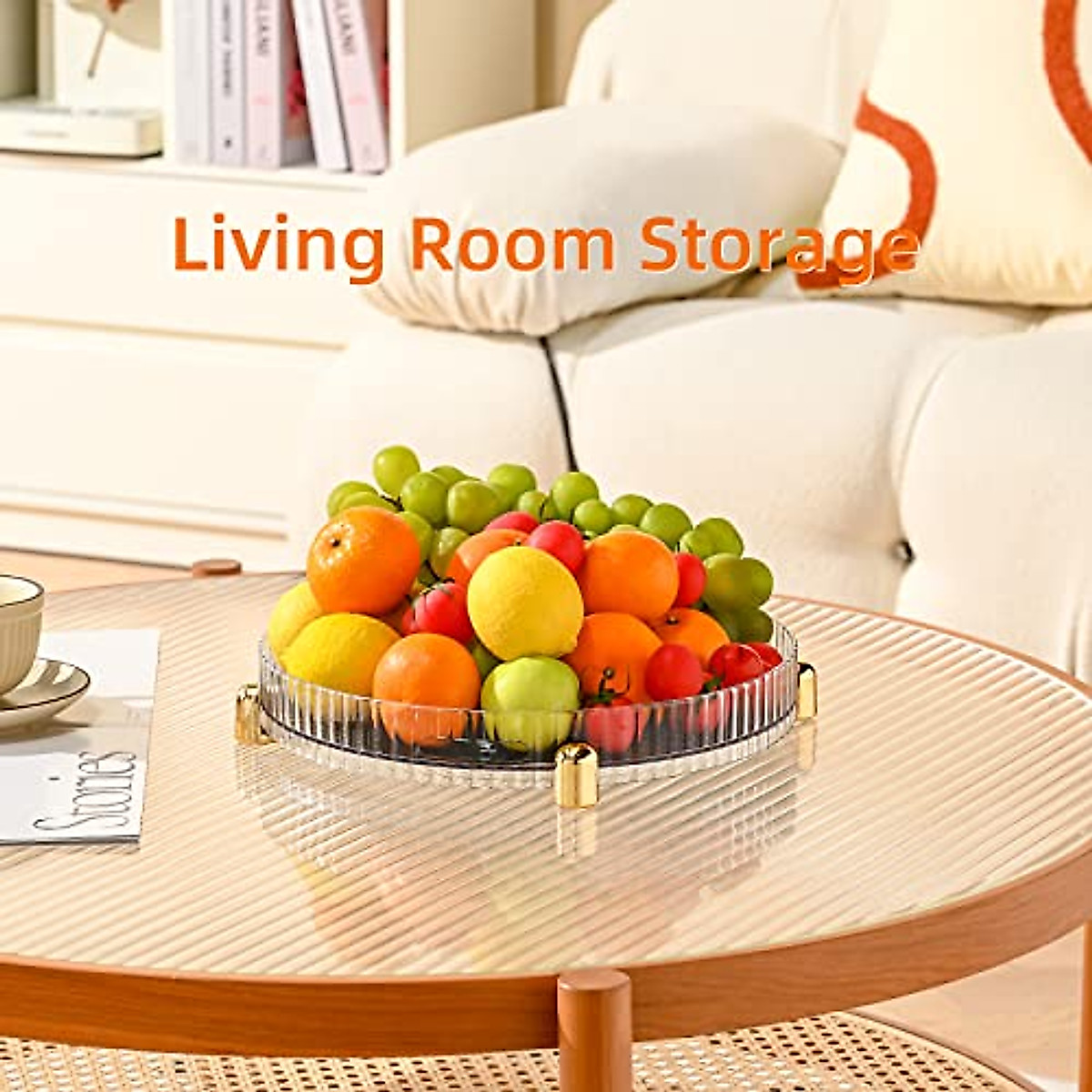 360 Roating Makeup Vanity Countertop Organizer, Spinning Base Organizer for Spices, Decoratice Rack Trays for Kitchen, Cosmetic, Perfume Storage