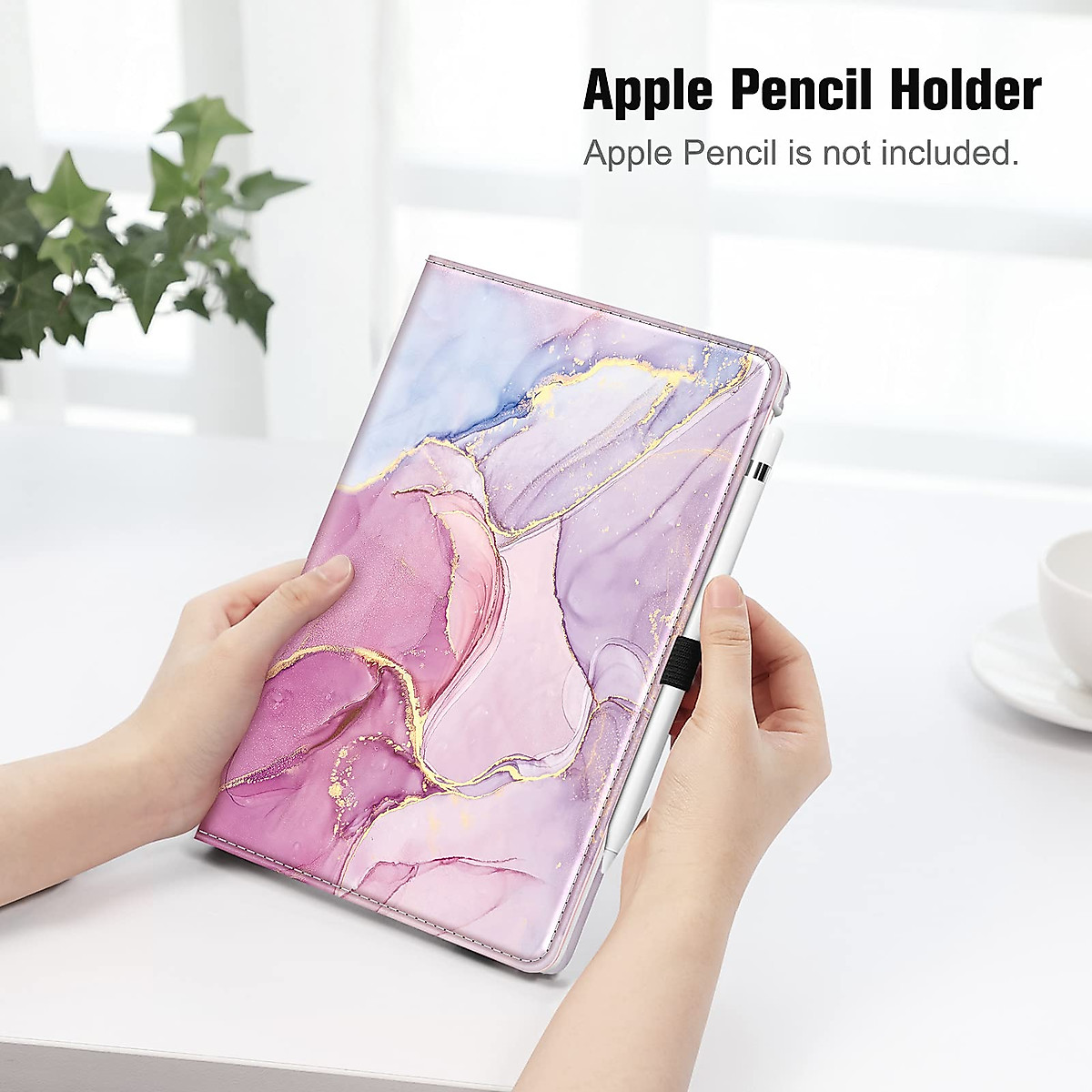 Fintie Rotating Case for iPad 6th / 5th Generation (2018 2017 Model, 9.7 inch), iPad Air 2 (9.7 Inch), iPad Air 1 (9.7 Inch) - 360 Degree Rotating Protective Stand Cover Auto Sleep, Glittering Marble