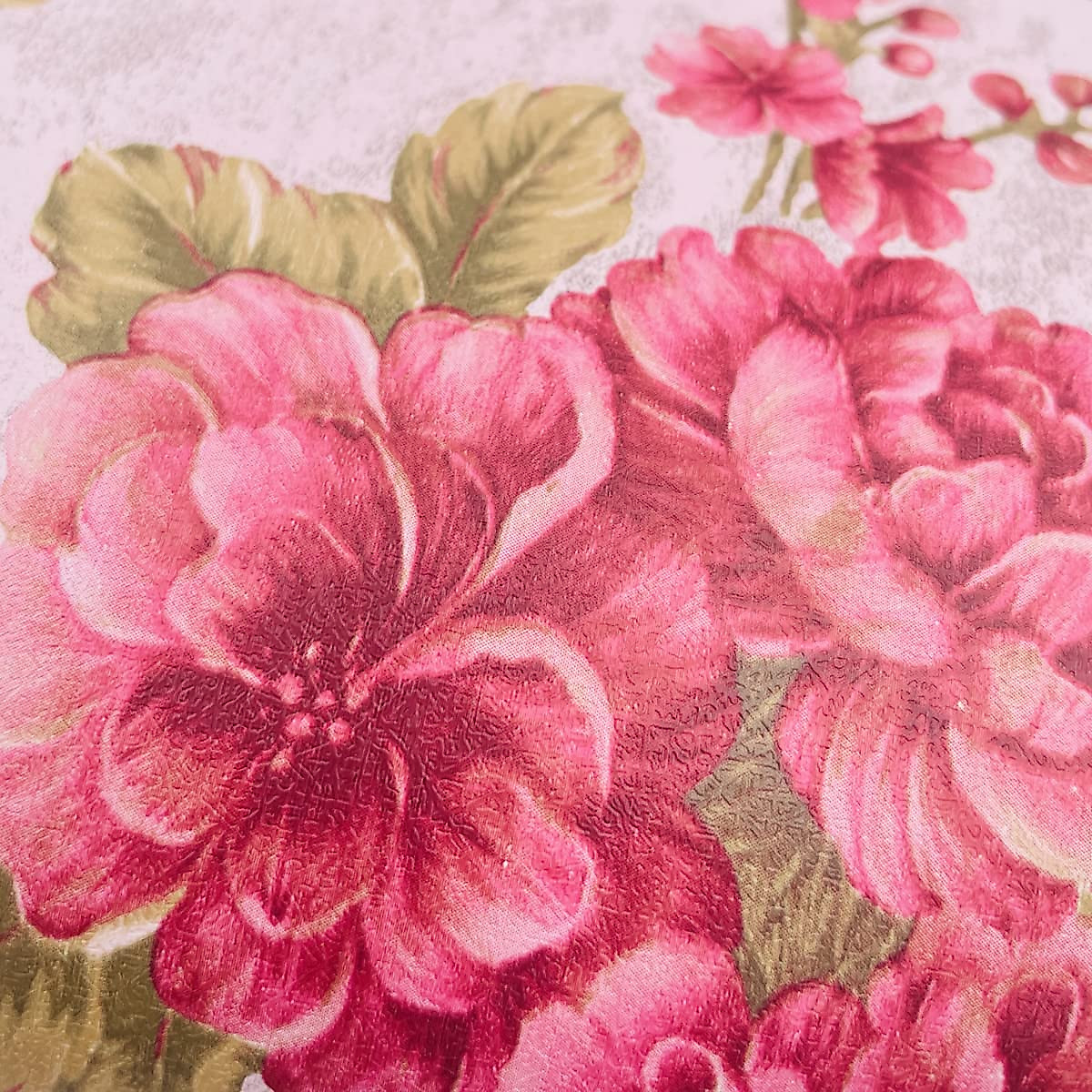 Yifasy Shelf Liner Pink Royal Floral Peel & Stick Dresser Drawer Wall Paper Furniture Refurbished Sticker Waterproof 118x17.7 Inch