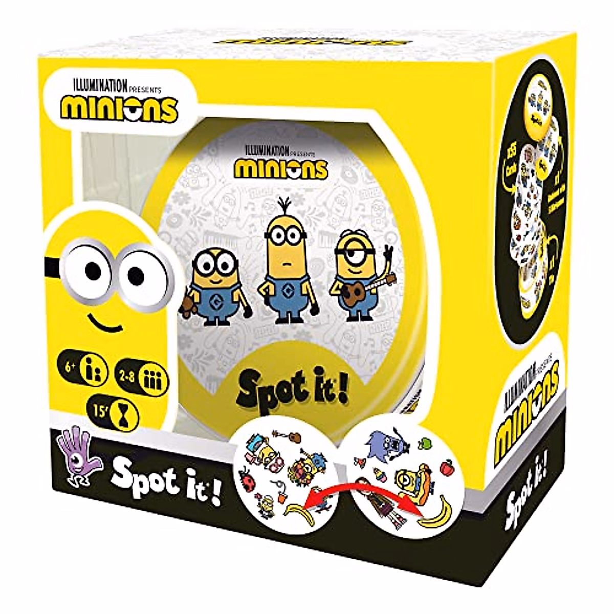 Zygomatic Spot It! Minions - Playful Family Card Game with Beloved Minions Characters! Fun Matching Game for Kids and Adults, Ages 6+, 2-8 Players, 15 Minute Playtime, Made