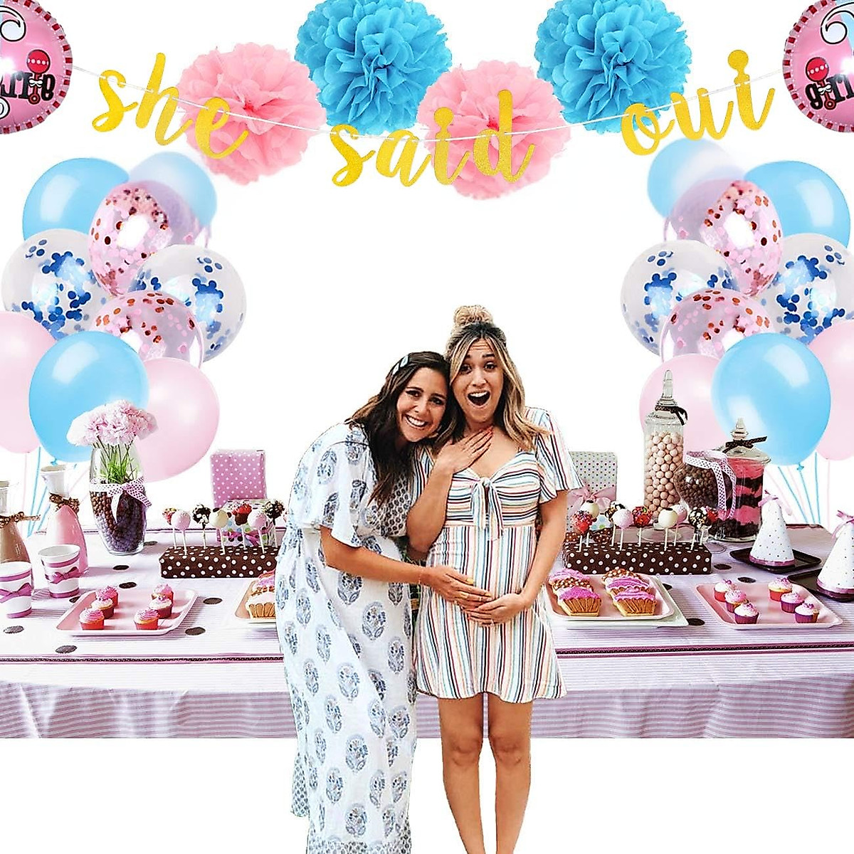 She Said Oui Banner Paris Themed Bachelorette Party Decorations Bride to be Banner she Said yes Banner, Engagement/Bridal Shower/Wedding Decorations